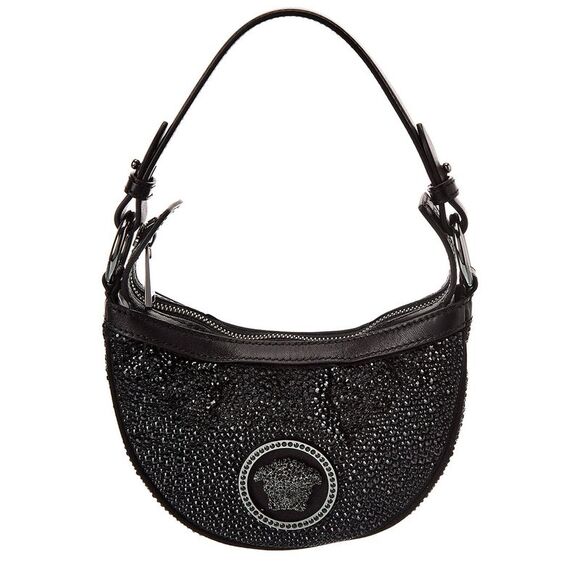Versace | Bags | Versace Crystal Repeat Mini Silk Hobo Bag | Poshmark
